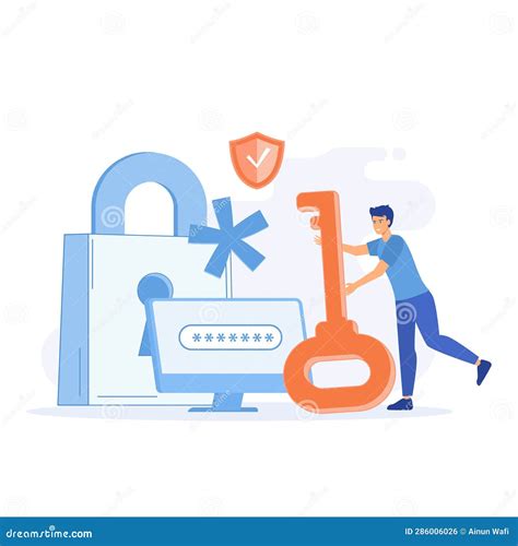 Data Security System Concept Stock Vector Illustration Of Online Technology 286006026