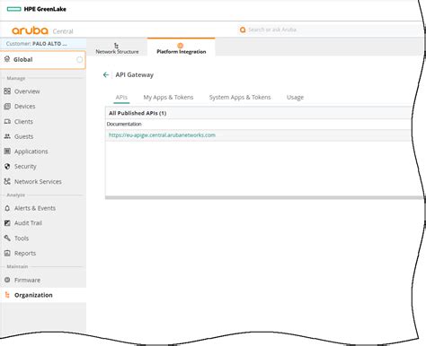 Set Up Aruba Central For Integration