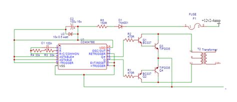 Simple 40 Watt Inverter Using Cd4047 Digital Lab