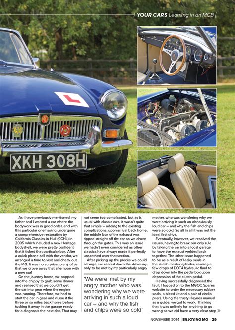 Learner Driver The Mg Owners Club