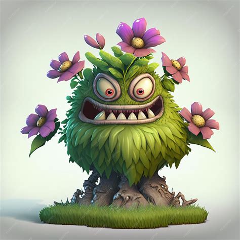 Premium Photo In Game Single Giant Plant Monster Character Designed