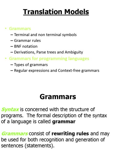 formal translation models download free pdf syntax parsing