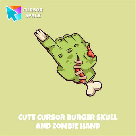 Custom Cursor Cute Cursor Burger Skull And Zombie Hand Cursor Space