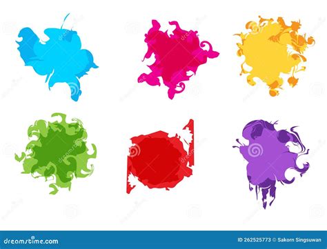 Abstract Vector Splatter Set Color Background Design Illustration Vector Design Stock