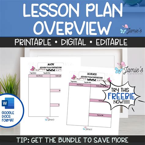 Weekly Lesson Plan Template Word Lesson Plan Template Printable
