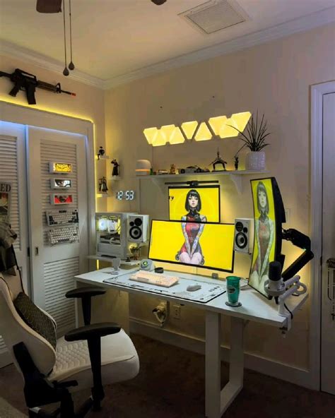 Yellow Gaming Pc Setup Aesthetic Killswitch242 Game Room Design