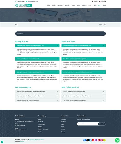 Smartend Cms Laravel Admin Dashboard With Frontend And Restful Api By