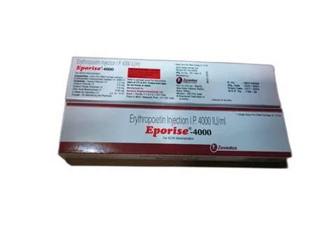 Erythropoietin Injection 4000 Iu Prescription At 350 Piece In Kolkata