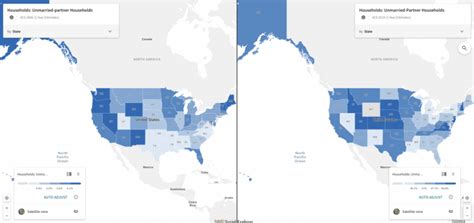 Visualizing Trends In Unmarried Partner Households By Sex Of Partners Information Visualization