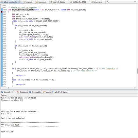 Ethernet Loopback Q A CrossCore Embedded Studio And Add Ins EngineerZone