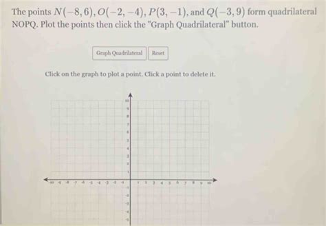 The Points N 86 O 2 4 P3 1 And Q 39 Form Quadrilateral