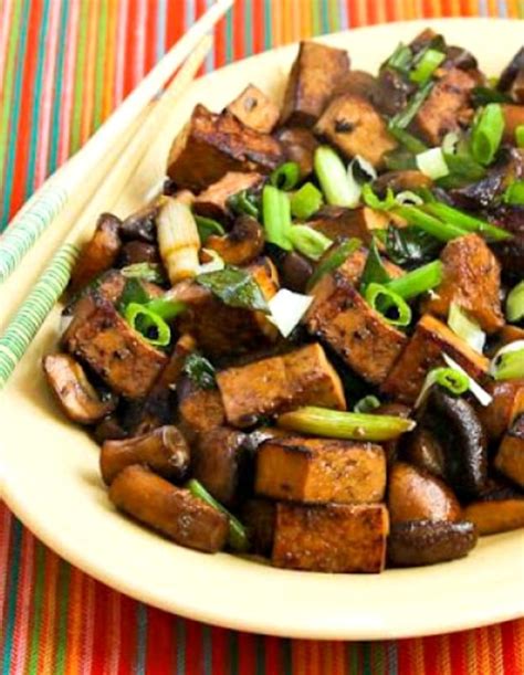 Stir Fried Marinated Tofu And Mushrooms Kalyns Kitchen