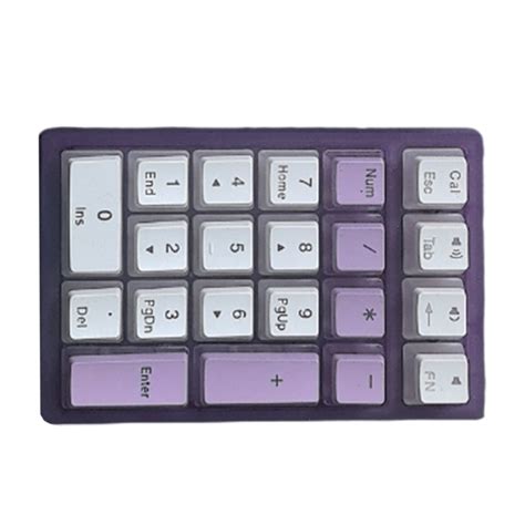 Zeiwohndc Number Pad Mechanical USB C Corded Numeric Keypad With LED