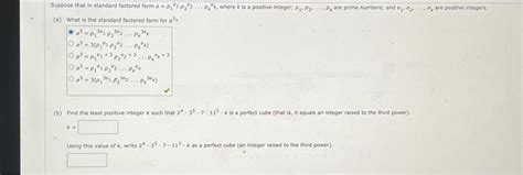 Solved A What Is The Standard Factored Form For A B Chegg