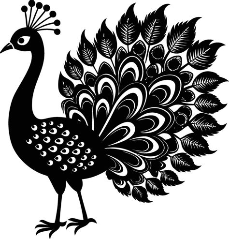 Peacock Silhouette Illustration 60271008 Vector Art At Vecteezy