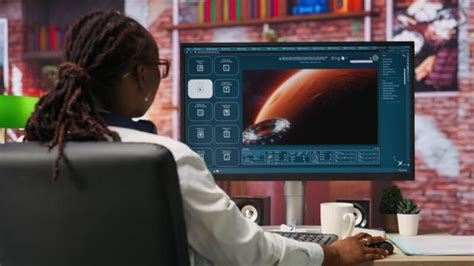 Person At Home Getting Tasks Done With Ai Program Turning Text Prompt