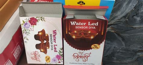 Smooth Paper Led Diya Packaging Boxes Feature Superior Quality Recycled Quality Assured
