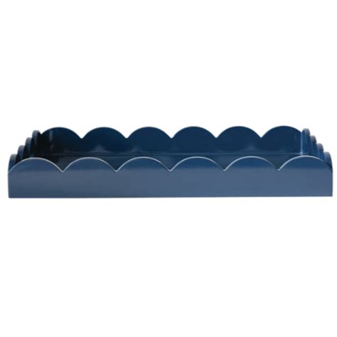 Navy Scalloped Tray The Keeping Room Baton Rouge