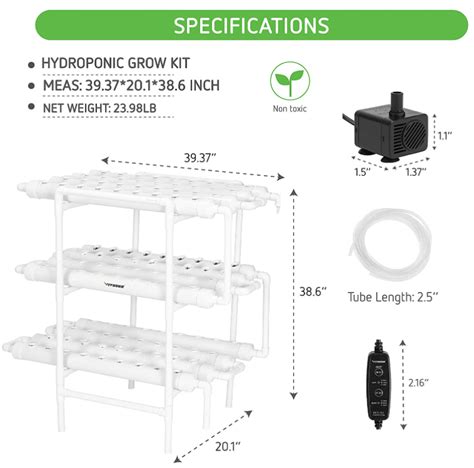 Hydroponic Grow Kit 108 Plant Sites Ifirst