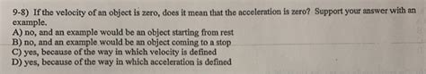 Solved When Is The Average Velocity Of An Object Equal Chegg