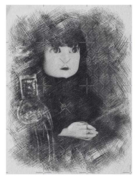 Nadjas Ghost Dolly Art Print Ladies Of Horror Sketched Collection Le
