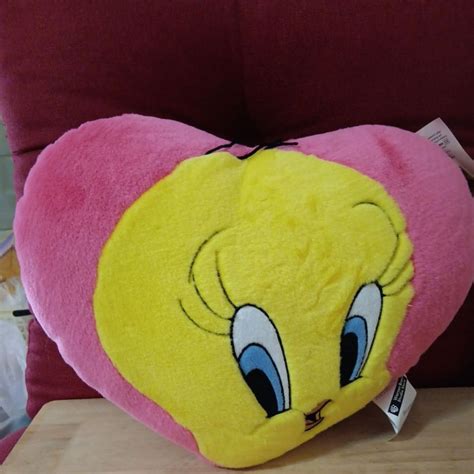 稀少喔～早期 國外帶回 華納出品 金絲雀 翠迪鳥 崔弟 抱枕 靠墊 枕頭 公仔造型 絕版珍藏 魔法找回憶 蝦皮購物