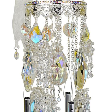 Parisian Crystal Princess Wind Chime Sterling Silvertone Kirks Folly