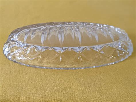 Vintage Pressed Glass Tray Presentation Tray Under Etsy