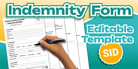 School Activity Consent Indemnity And Media Release Form Editable Template