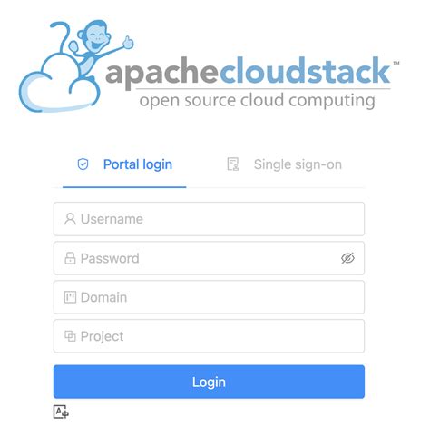 Log In To The Ui — Apache Cloudstack 42010 Documentation