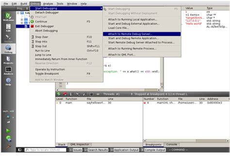 Remote Debugging On NAO QiBuild Documentation