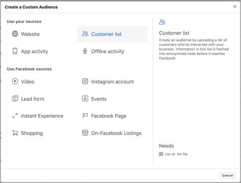 How To Create A Facebook Custom Audience Based On Your Customer List