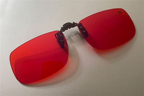 Clip On Red Lens Blue Light Blockers Nighttime Midwest Red Light