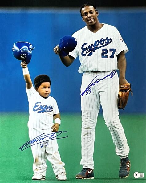Vladimir Guerrero Sr And Jr Montreal Expos Dual Signed 16x20 Photo Bas