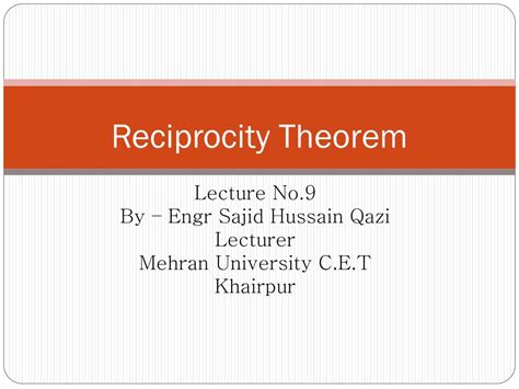 Ppt Reciprocity Theorem Powerpoint Presentation Free Download Id