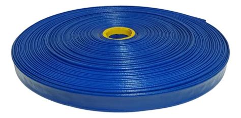 5 Metros Mangueira Flat Azul Achatada 1 Polegada Irrigação Mercadolivre