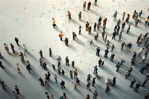 Network Of Connected People With A Large Group Of People Generative Ai