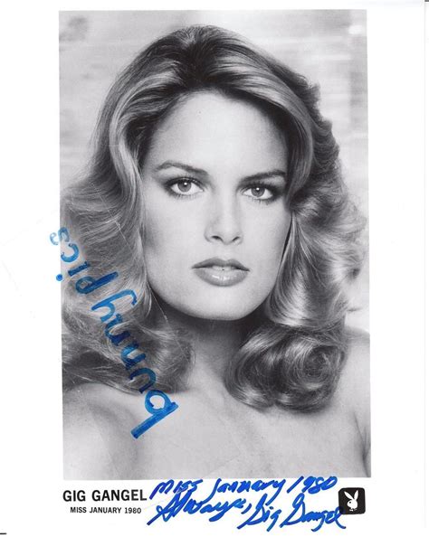 180 Playboy Playmate Gig Gangel 8 X 10 In Promoblackwhite Headshot