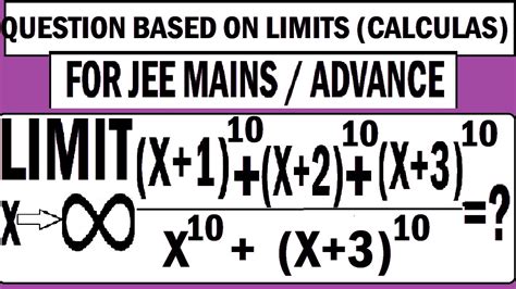 Limits Question For Iit Jee Mainsadvance Jee Mains Maths How To
