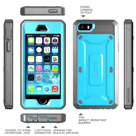 IPhone SE Case SUPCASE Full Body Rugged Holster Case With Built In Screen Protector For Apple