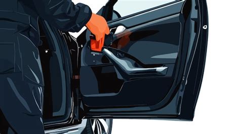 Professional Auto Service Worker Disassembles Car Door For Repair Premium Ai Generated Vector