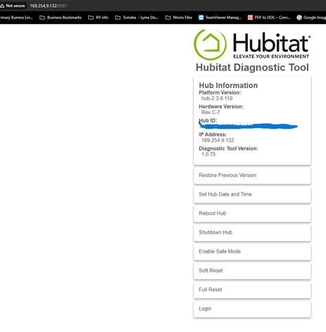 Hubitat C7 Not Accessible Except Through Diagnostic Tool Using C 7 Hubitat C7 Not Accessible Except Through Diagnostic Tool Using C 7