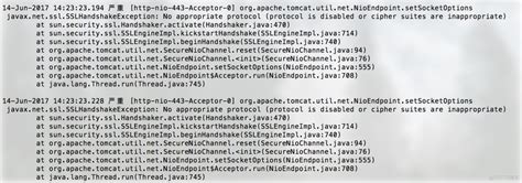 Sslsslhandshakeexception No Appropriate Protocol Protocol Is Disabled Or Cipher