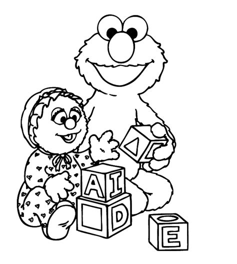 Elmo And Friends Coloring Pages