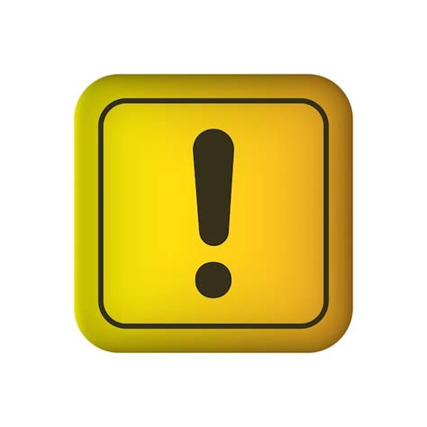 Premium Vector Realistic Square With Exclamation