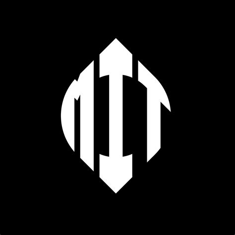 Mit Diseño De Logotipo De Letra Circular Con Forma De Círculo Y Elipse