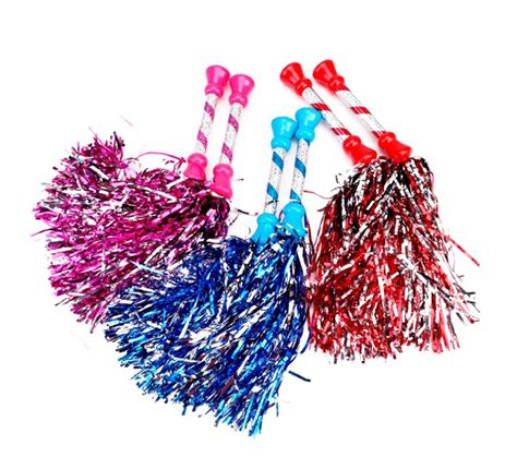 Pack De 2 Pompons De Pom Pom Girl Avec Poignée Décorée