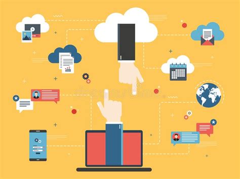 Cloud Computing Big Data Analysis And Data Mining Stock Vector