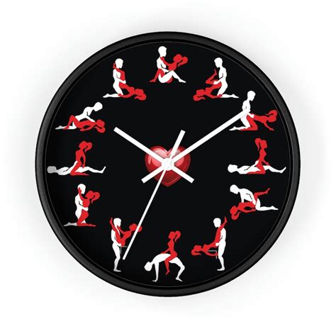 Sex Positions Wall Clock Kama Sutra Manage Your Sex Life According To The Hours Etsy