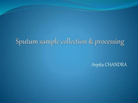 Sputum Sample Processing Pptx